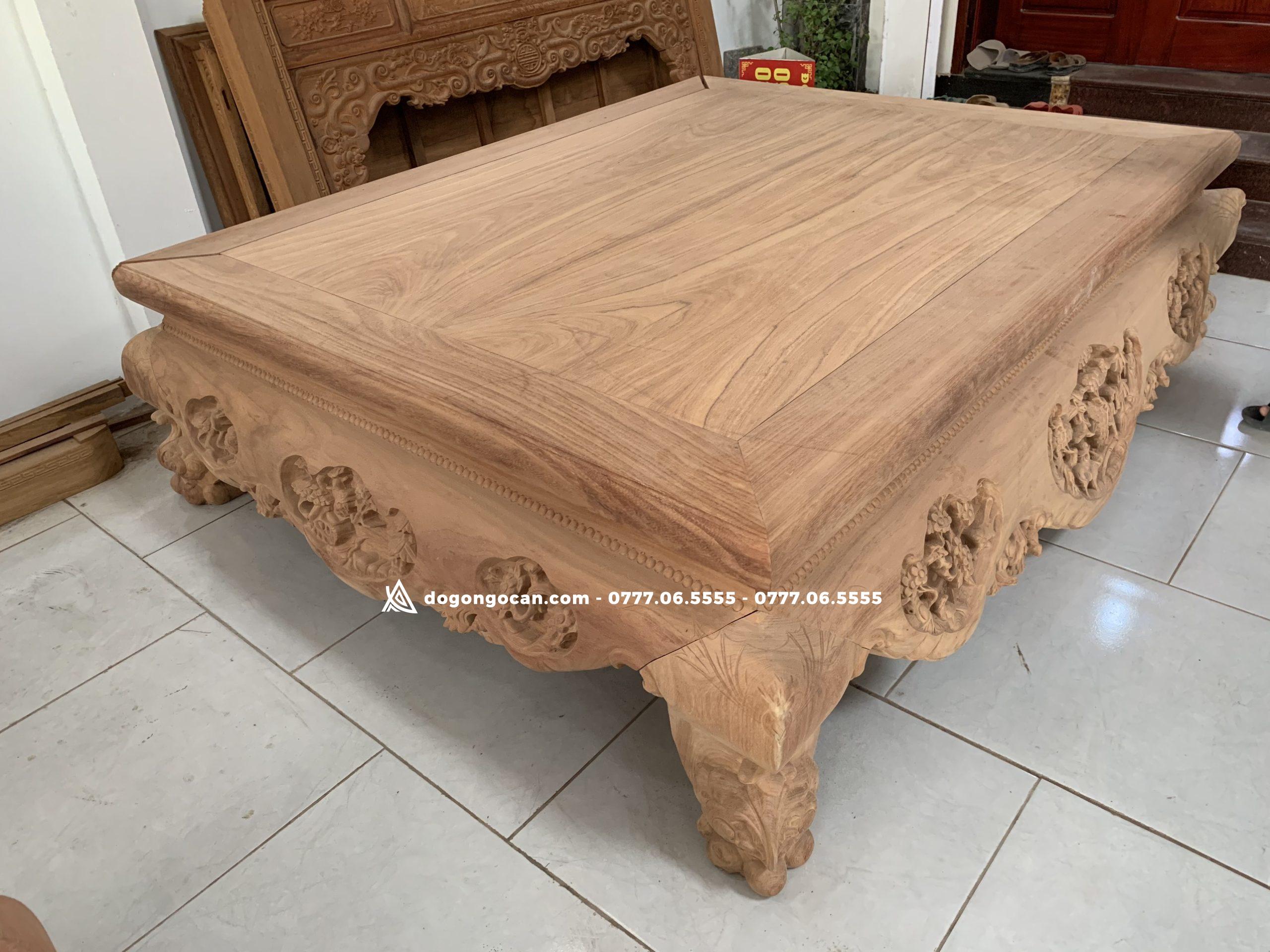 Bộ Sập Nằm Mẫu Ba Bông chất liệu gỗ Gõ Đỏ 1m6 * 2m - Đồ Gỗ Ngọc An